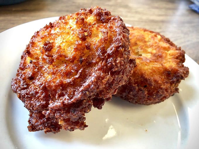 Golden-brown potato cakes that look like they've been kissed by the sun gods&mdash;crispy exterior, pillowy interior, completely irresistible.