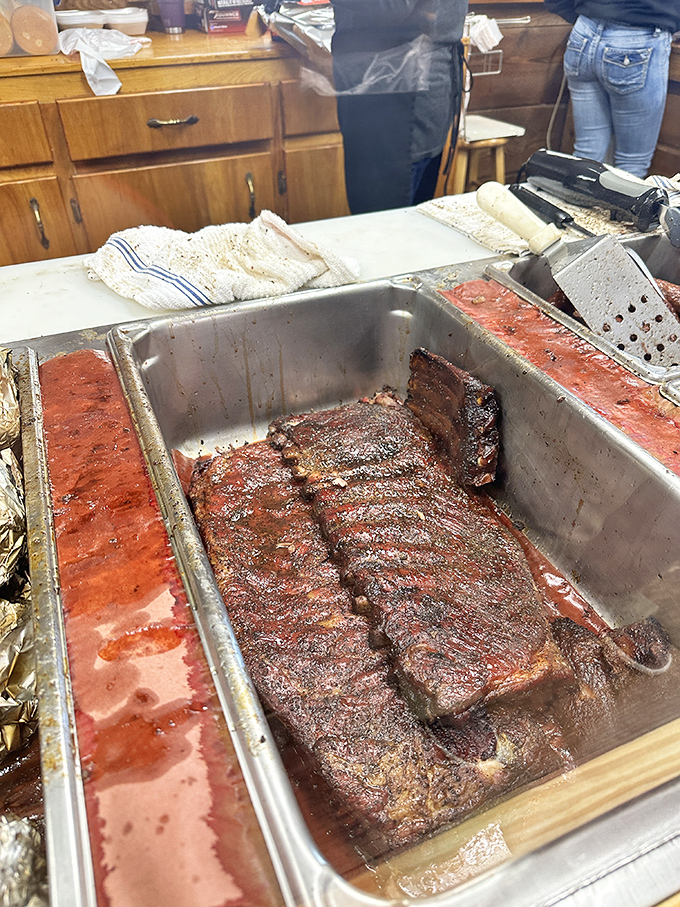 The butcher's counter at Snow's is where meat dreams come true &ndash; each tray a canvas for the smoky masterpiece that awaits.