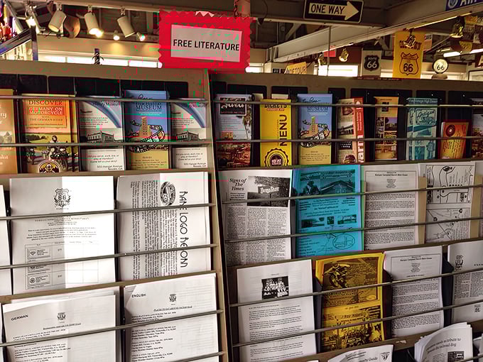 Free literature that's actually worth reading! A treasure trove of Route 66 knowledge awaits curious travelers looking to plan their own highway adventure.