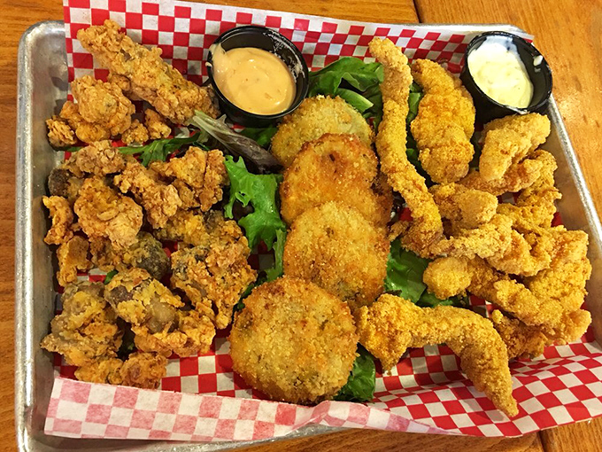 The fried food sampler that makes moderation seem highly overrated. One bite and you'll understand why diets were meant to have cheat days.
