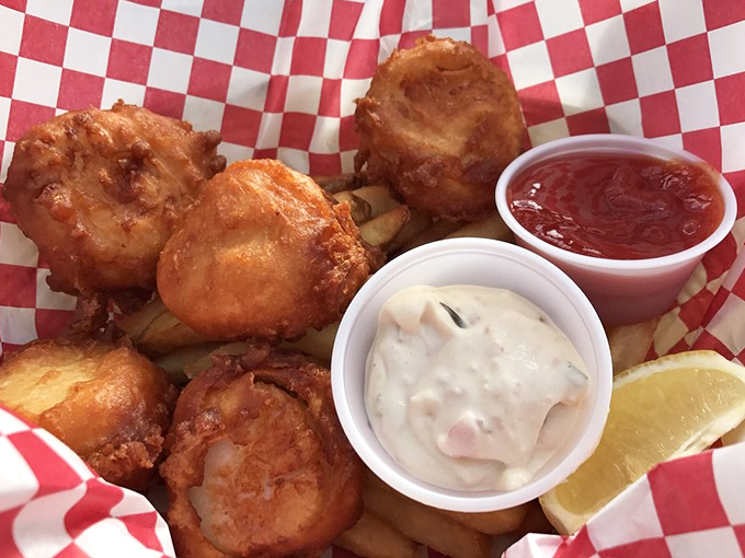 These golden-fried scallops aren't just seafood&mdash;they're little crispy-edged treasures from the deep, perfect for dipping in house-made tartar sauce.