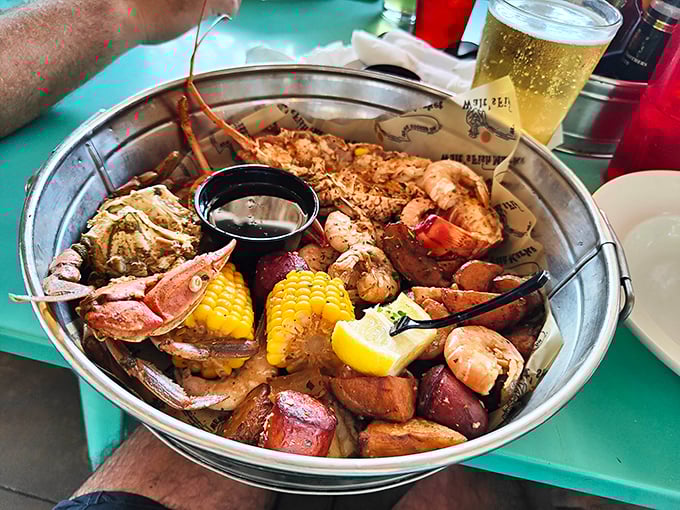 The seafood boil at Walt's isn't just a meal, it's an event&mdash;a glorious metal bucket of "I'll worry about my cholesterol tomorrow."
