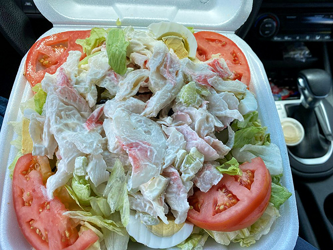 This seafood salad isn't just lunch&mdash;it's a vacation for your palate. Fresh ingredients arranged with the care of an artist.