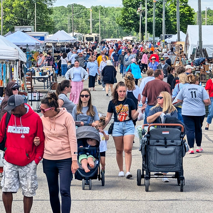 The true spirit of Springfield&mdash;a vibrant community of treasure-seekers flowing through the market like a river of curiosity and hope.