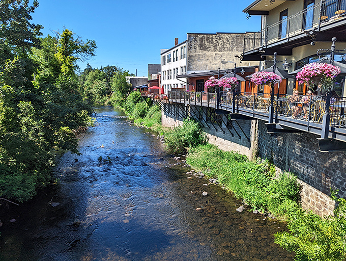 Riverside dining with a view that doesn't require a second mortgage &ndash; Silver Creek's gentle flow provides nature's soundtrack to your meal.