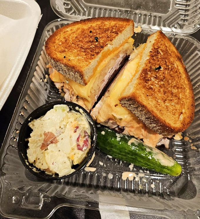 Turkey this moist should be illegal. Served with perfect sauerkraut and Russian dressing, it's Thanksgiving and a New York deli having a delicious love child.