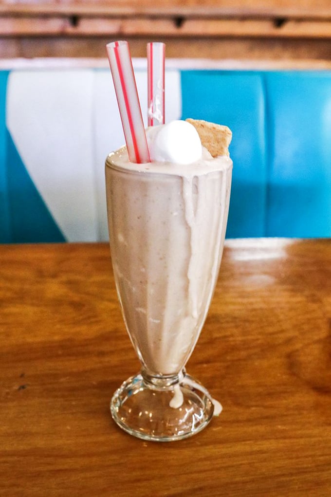 The s'mores milkshake&mdash;childhood campfire memories blended with grown-up indulgence. No awkward ghost stories or mosquito bites included.