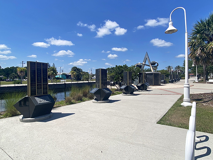 Space View Park honors cosmic achievements while providing earthly pleasures &ndash; a waterfront stroll with rocket science on the side.