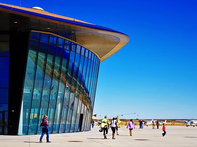Not your average desert mirage—Spaceport America brings sci-fi dreams to life in a building that looks ready for liftoff.