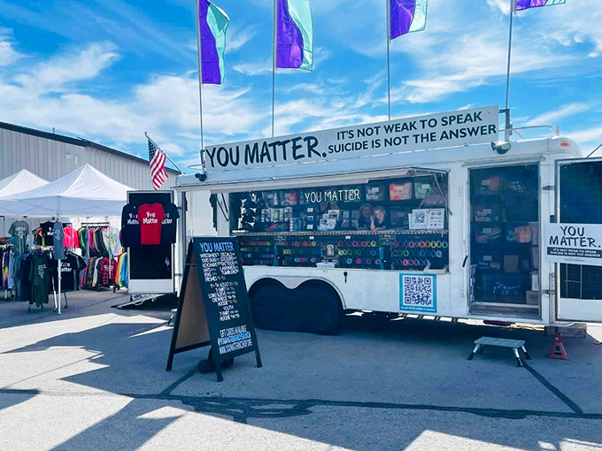 More than merchandise, this booth offers messages of hope. In a world of mass production, sometimes the most valuable finds speak to the soul.