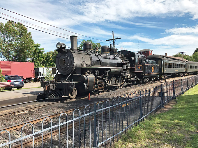 All aboard! The Essex Steam Train isn't just transportation; it's a time machine disguised as the world's most photogenic locomotive.