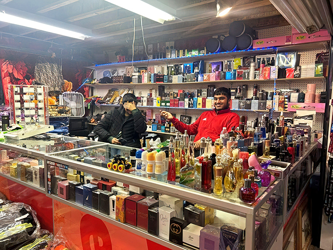 At perfume and beauty counters, vendors proudly display their wares like museum curators of affordable luxury.