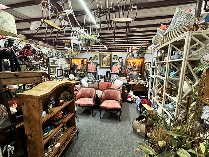 Step into someone else's living room from another era. Those pink chairs have definitely heard some fascinating conversations over the decades.