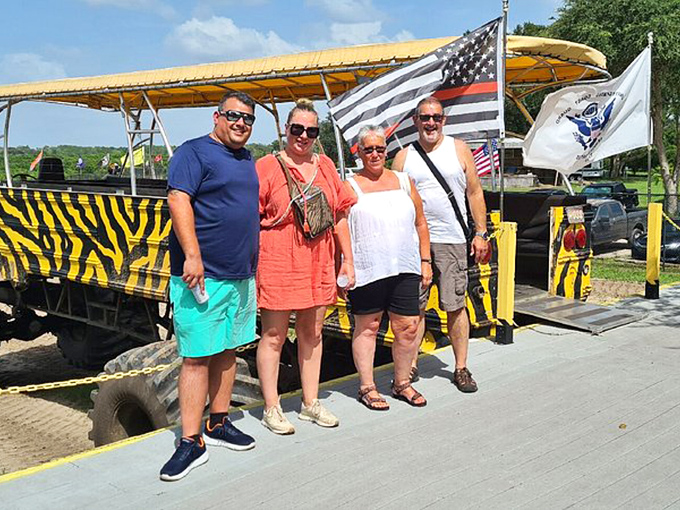 Adventure-seekers board Clermont's distinctive swamp buggies, ready to discover Florida's wild side without sacrificing photo opportunities or clean shoes.