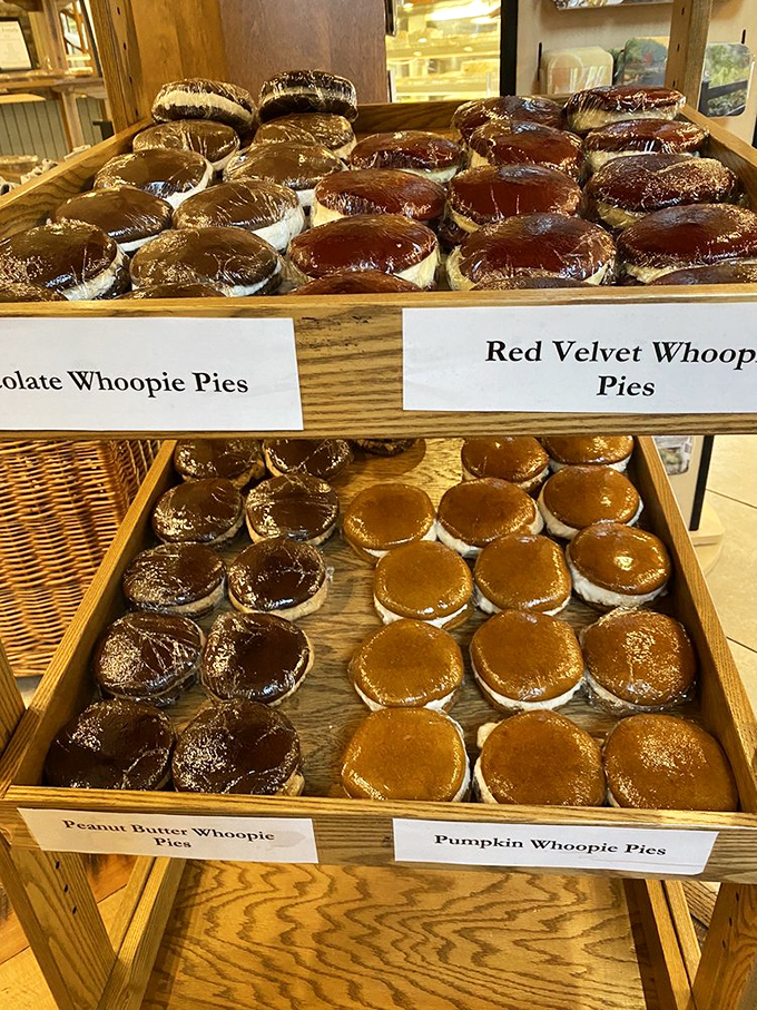 Whoopie pies in four glorious variations. Chocolate, red velvet, peanut butter, and pumpkin&mdash;like the Beatles of Pennsylvania Dutch desserts, each with its devoted fan base.