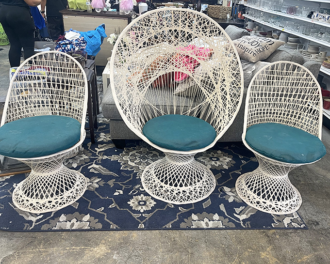 These peacock-style wicker chairs aren't just seating&mdash;they're Instagram backdrops waiting to happen. Retro cool meets modern comfort.