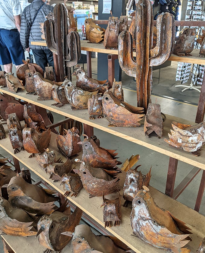 These rustic metal birds won't fly south for winter, but they'll certainly make your garden the envy of the neighborhood.