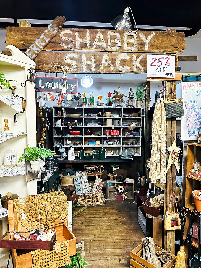 The Shabby Shack offers treasure hunting without the metal detector, where one person's castoffs become another's conversation pieces at prices that won't trigger credit card fraud alerts.