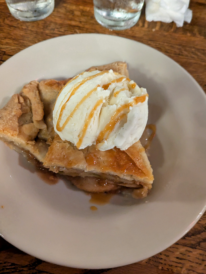 Apple pie with ice cream melting into those warm cinnamon-spiced crevices. Dietitians look away now &ndash; this is what happiness looks like on a plate.