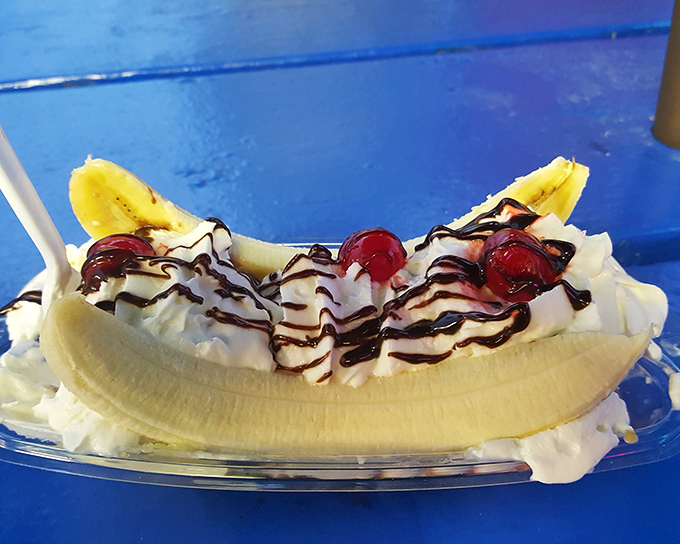This banana split doesn't just satisfy a craving&mdash;it creates a memory, with chocolate drizzle that zigzags like a road trip through flavor country.
