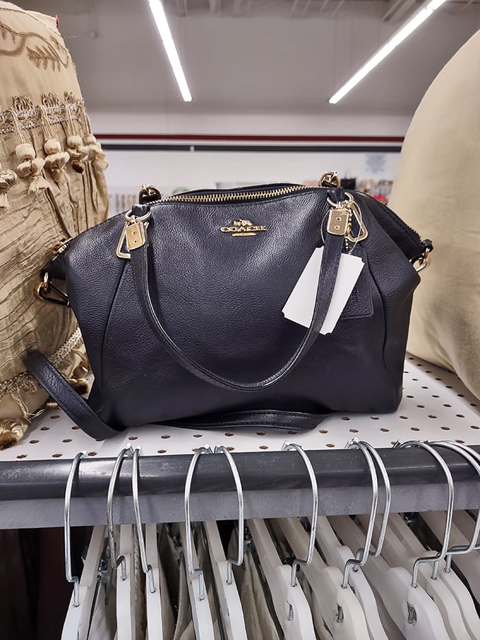 A Coach handbag waiting for its Cinderella moment. Someone's going to walk out feeling like they've pulled off the heist of the century&mdash;all completely legal.