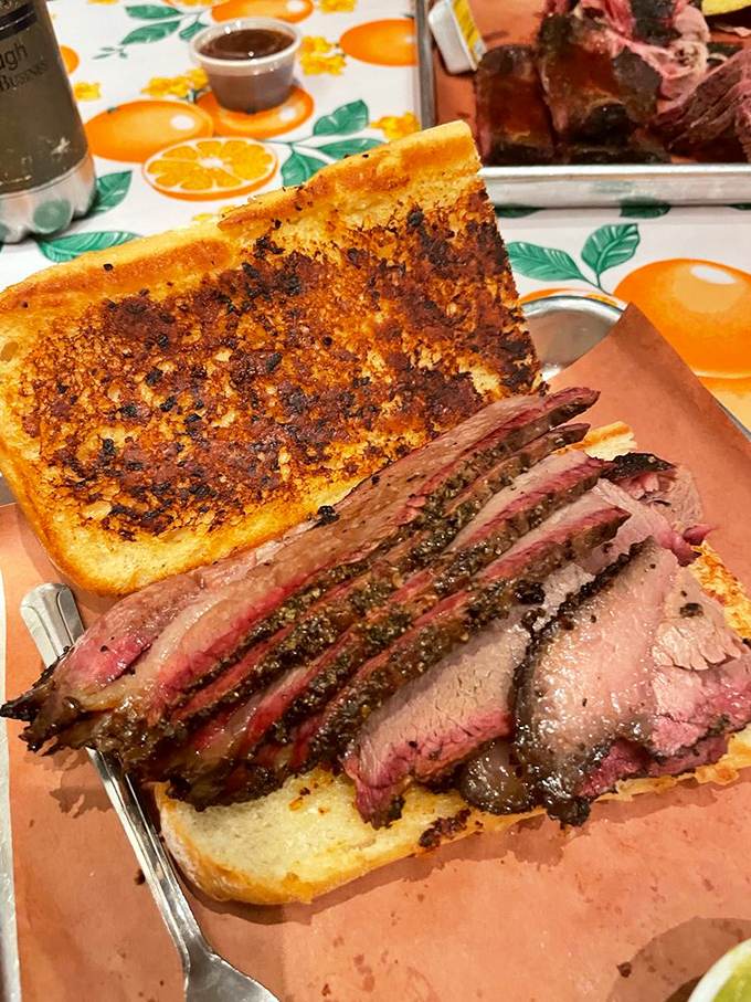 This brisket sandwich isn't just a meal&mdash;it's an event. The kind of sandwich that demands silence for the first few bites out of pure respect.