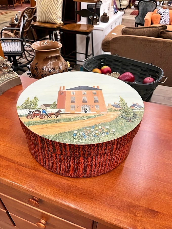 Folk art meets functional storage&mdash;this vintage box captures a slice of Americana that IKEA could never replicate.