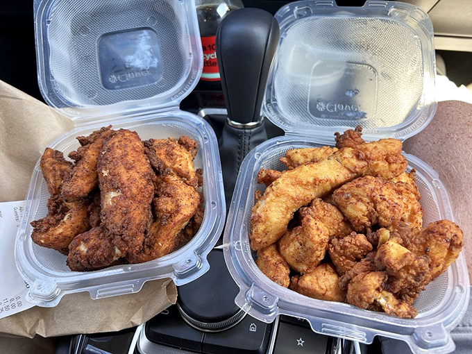 These takeout tenders have caused more U-turns than a GPS recalculating in Boston traffic. Worth every mile.