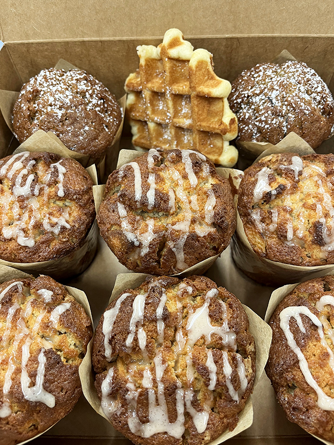 Muffins or cinnamon rolls? Why choose when these hybrid creations offer the best of both worlds with their perfect glaze drizzle.