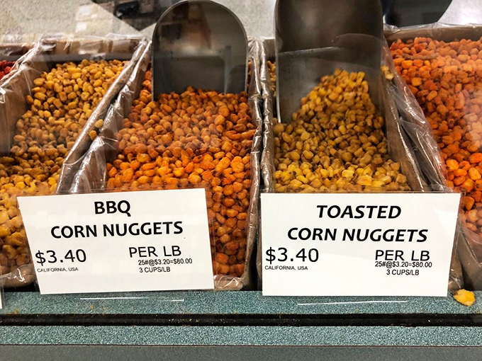 BBQ corn nuggets &ndash; proof that vegetables can be redeemed through proper seasoning. These crunchy morsels blur the line between snack and addiction.