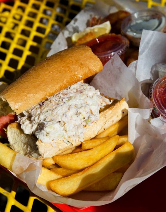 The crab sandwich that launched a thousand road trips. Seafood this fresh doesn't need a passport to impress.