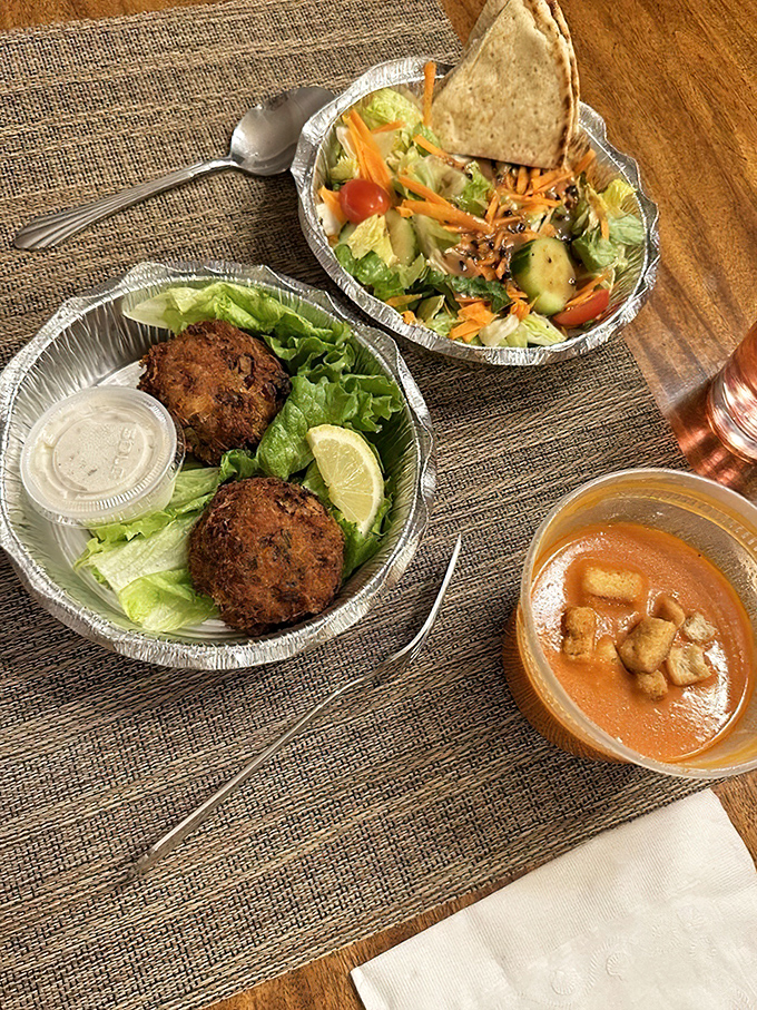 These crab cakes aren't just appetizers&mdash;they're little islands of seafood bliss, perfectly paired with a garden-fresh salad and soul-warming soup.