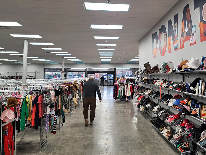 The well-worn concrete floors have witnessed countless "eureka" moments. Every aisle holds potential for that perfect unexpected discovery.