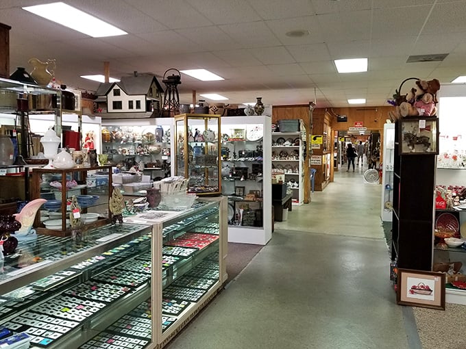 Stretching toward the vanishing point, these aisles aren't just paths—they're time tunnels where yesterday's ordinary becomes today's extraordinary find.