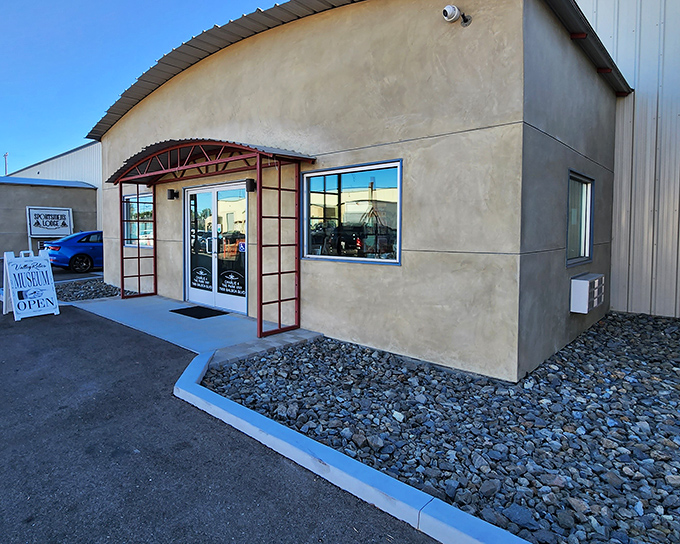 The unassuming entrance hides one of Los Angeles' most delightful surprises waiting just beyond those doors.