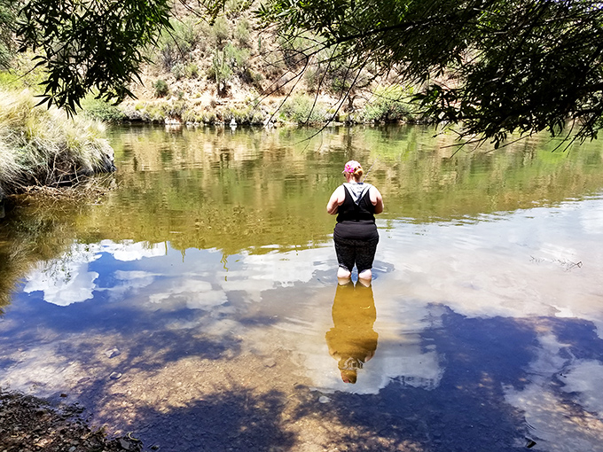 A moment of tranquility where reflections double the beauty. When fishing becomes meditation and Arizona shows off its softer side.