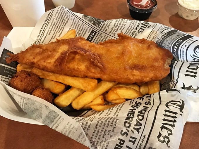 Fresh grouper so perfectly battered, it makes you wonder why anyone ever settled for frozen fish sticks.