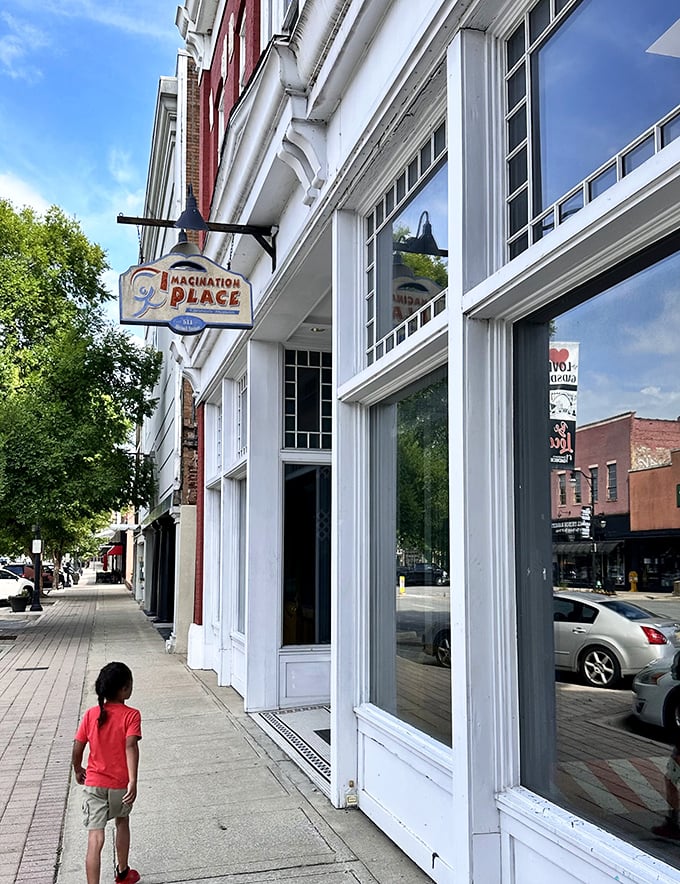 The Imagination Place sign beckons curious minds of all ages &ndash; because who says wonder and discovery should have an expiration date?