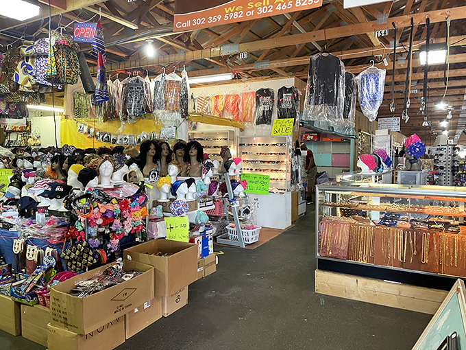 Vibrant accessories and fashion finds await discovery&mdash;where else can you shop for statement necklaces while surrounded by mannequin heads nodding in silent approval?