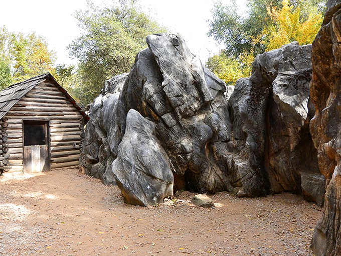 This remarkable rock formation and humble cabin remind us that fortunes were made and lost against nature's indifferent backdrop.