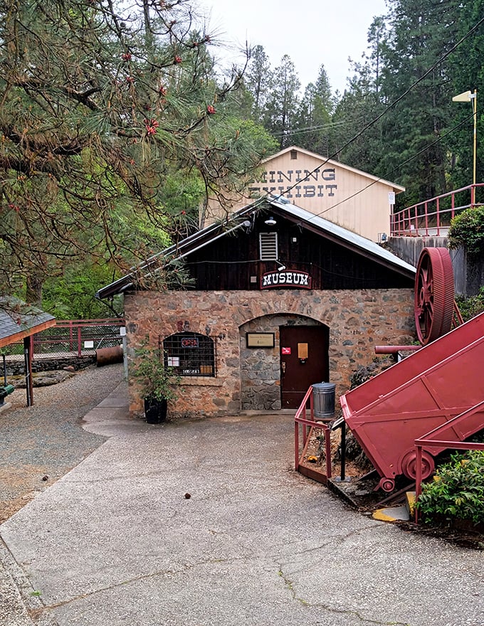 Not your average museum entrance &ndash; this rustic mining exhibit building looks like it might still have a few gold flakes hiding in its corners.