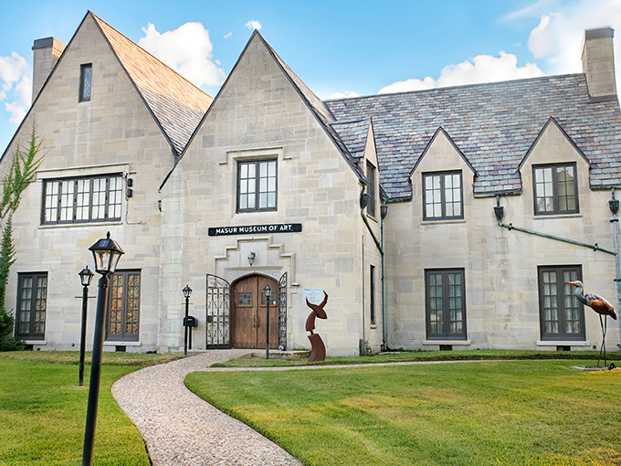 The Masur Museum of Art's Tudor-style architecture houses cultural treasures in a setting that feels more like an English countryside than northeastern Louisiana.