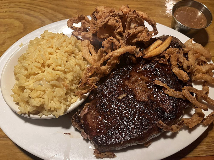 New York steak meets its match with perfectly seared edges and that coveted pink center.