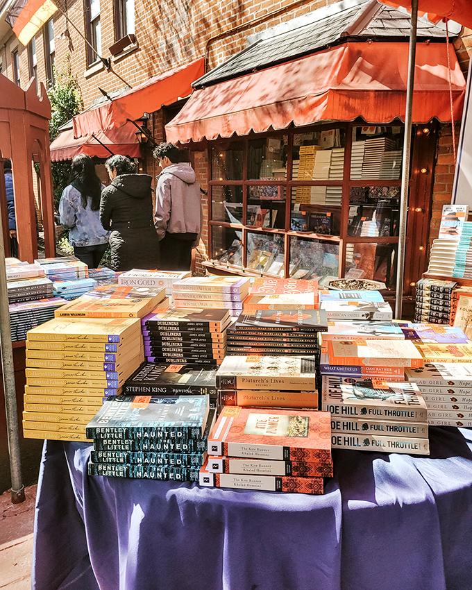 The outdoor book sale&mdash;where sunshine, fresh air, and Stephen King novels create the perfect trifecta of weekend happiness.
