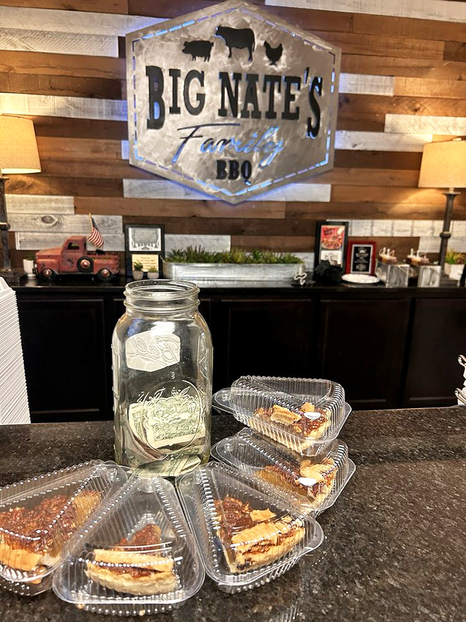 Dessert worth saving room for. These pecan pie slices aren't just waiting to be eaten—they're plotting to ruin all other desserts for you forever.