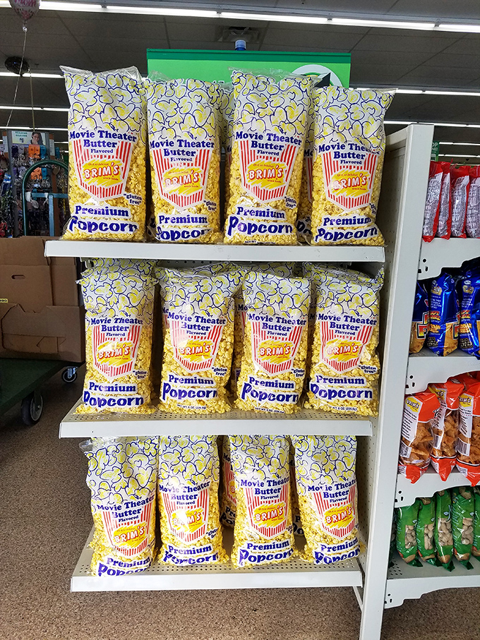 Movie theater popcorn without the second mortgage required at cinemas. These buttery yellow bags promise cozy cabin movie nights that won't empty your wallet.