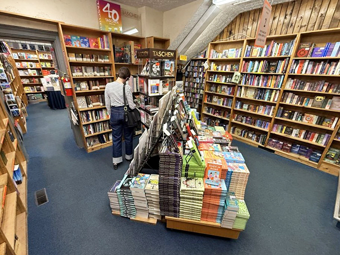 Stacks upon stacks of bestsellers create a book lover's version of Jenga. One wrong move and you might start an avalanche of literary proportions!