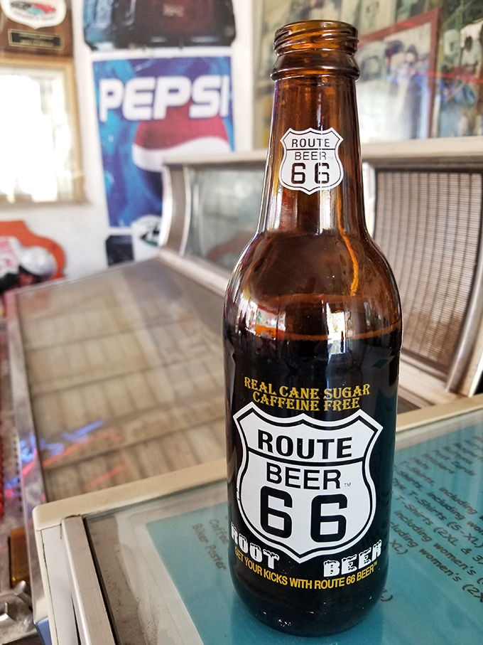Not just any root beer &ndash; this is Route 66 in liquid form, promising to "get your kicks" with real cane sugar and nostalgia in every sip.