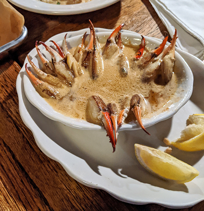 Crab fingers so good you'll forget your table manners. These delicate morsels swimming in butter sauce are Louisiana's answer to finger food.