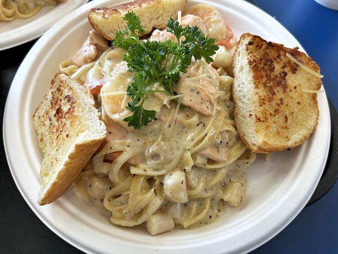 Pasta that's merely a vehicle for seafood celebration. The ocean called&mdash;it wants to know why its residents taste better here.